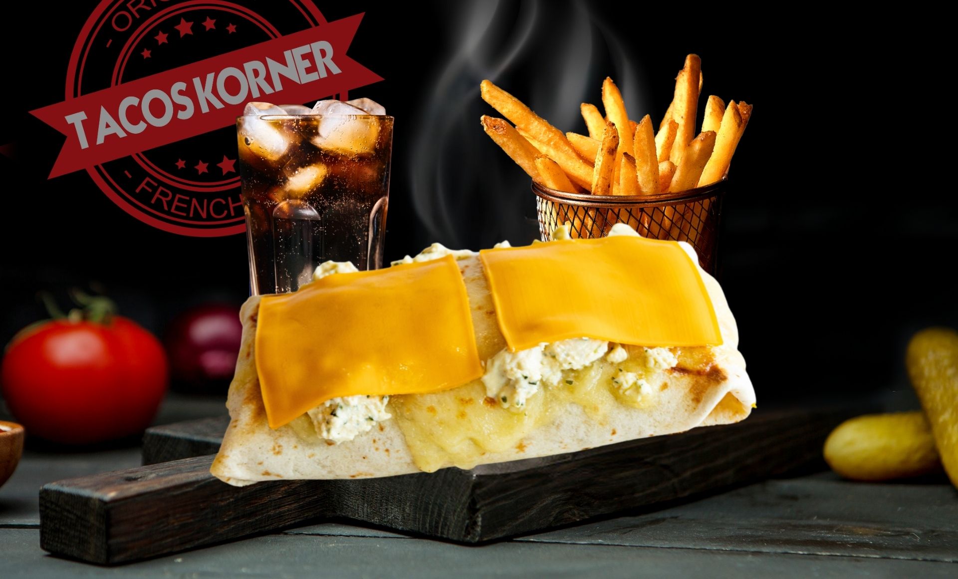 Tacos Gratiné Boursin Cheddar - Tacos Korner